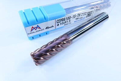 NEW 10MM MOLDINO EPOCH CEPR6100-15-TH SOLID CARBIDE 6 FLUTE CEPR-TH CNC ...
