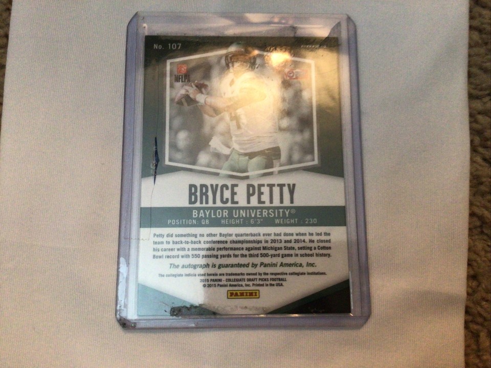 2015 Prizm Draft Picks Bryce Petty Auto Tie dye /49 | eBay