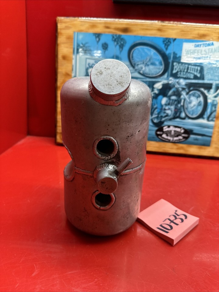 Harley Chopper Triumph BSA Oil Tank Aluminum Round Spun Rigid Hard Tail ...