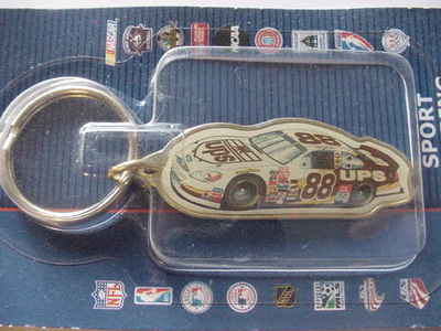 DALE JARRETT #88 NASCAR BRASS CAR SHAPED KEYCHAIN NICE! | eBay