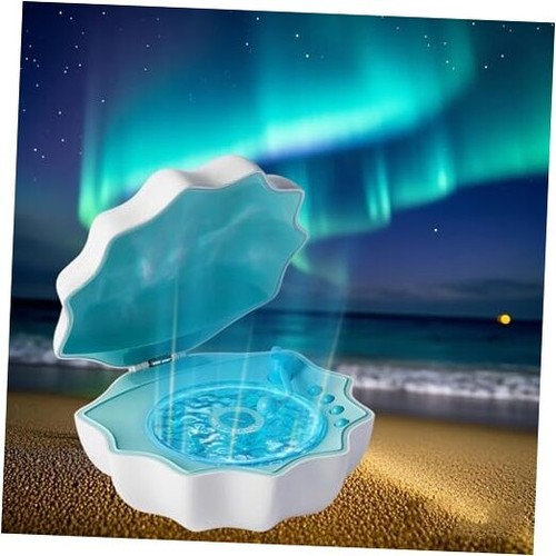 Waves Vinyltooth Speaker with Mood Lighting, Northern Lights Projector ...