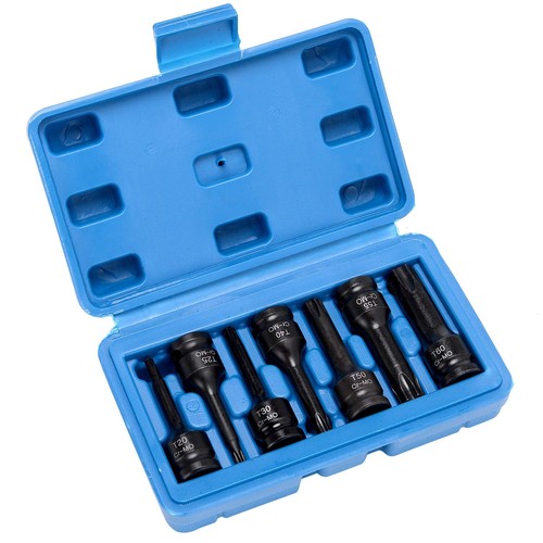 7-Piece 3/8 Inch Drive T20-T60 Torx Star Driver Bit Socket Set Cr-Mo ...