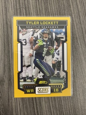 Tyler Lockett 2023 Score football Gold border parallel #182 Seattle ...