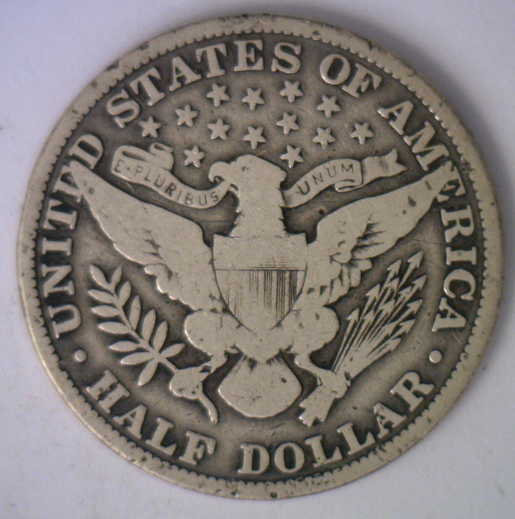 1915 Barber Half Dollar Silver Type Coin Fifty Cent 50 Cents Good ...