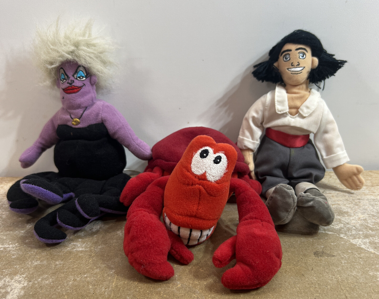 Disney Mini Bean Bags Little Mermaid Plush Set Of 3 Ursula Eric ...