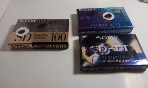 TDK ,Sony cassette tapes new & sealed SD 100 wifi Lot of 3 high quality ...