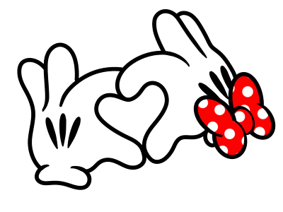 Mickey Mouse Hands Heart Drawing