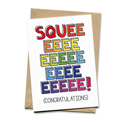 Squee! Card — Things by Bean —AUS STOCK— Congratulations Birthday Baby ...
