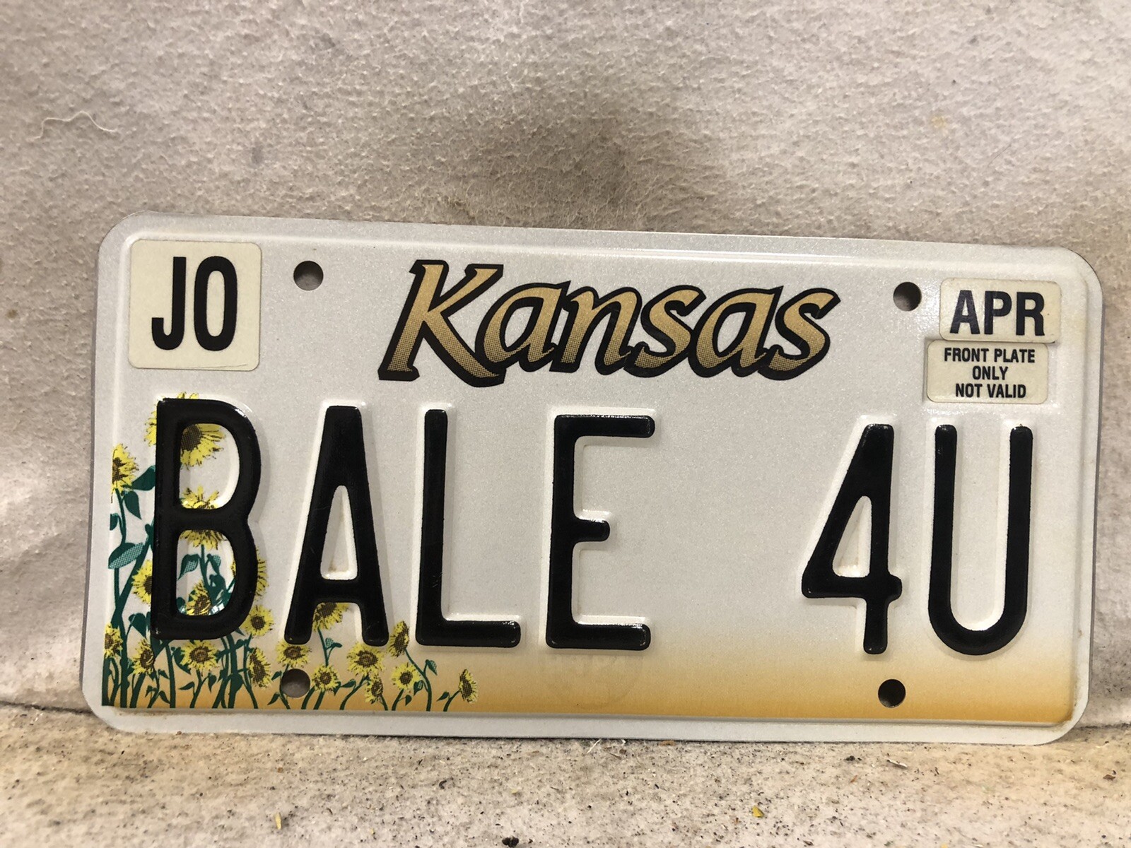 2010 Kansas Vanity License Plate “BALE 4U” | eBay