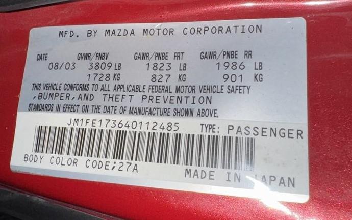 2004-2008 Mazda RX8 Rear Differential Assembly w/ Locking 4.44 Ratio ...