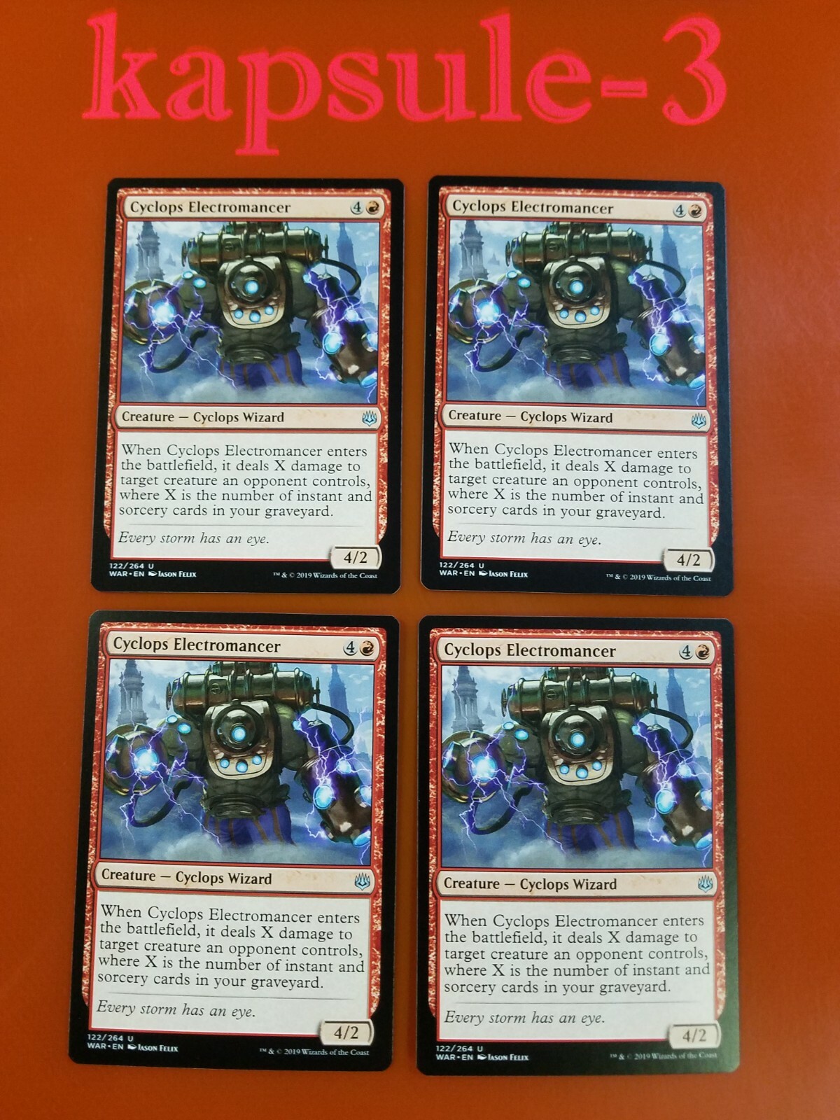 4x Cyclops Electromancer (LP-NM) | War of the Spark | MTG Magic Cards ...