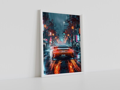 MERCEDES SUPERCAR POSTER PRINT ART TOKYO RACING STREET SIZE A3 A4 A2 A1 ...