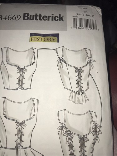 Butterick B4669 Pattern 14 - 20 Corset Assorted Styles/Sizes 'Making ...