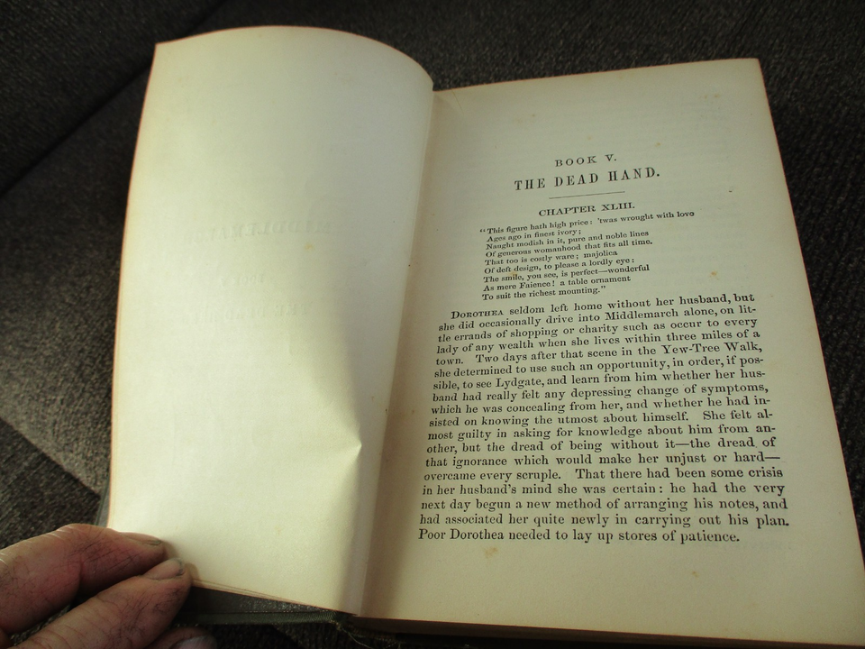 George Eliot's Works MIDDLEMARCH 2. hardcover book OLD NO Copyright ...
