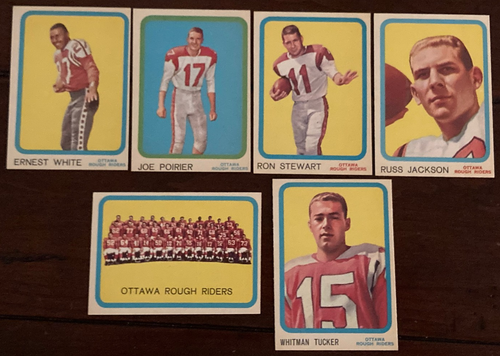 1963 Topps CFL Ottawa Rough Riders LOT of 6 cards in Near Mint ...