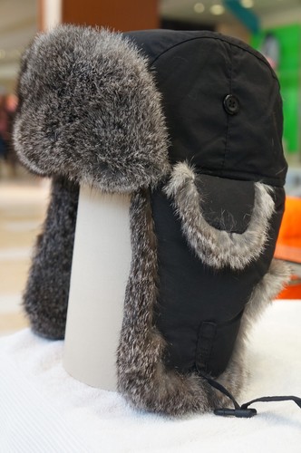 Alaskan Trail Genuine Premium Rabbit Fur Bomber Aviator Trapper Hat ...