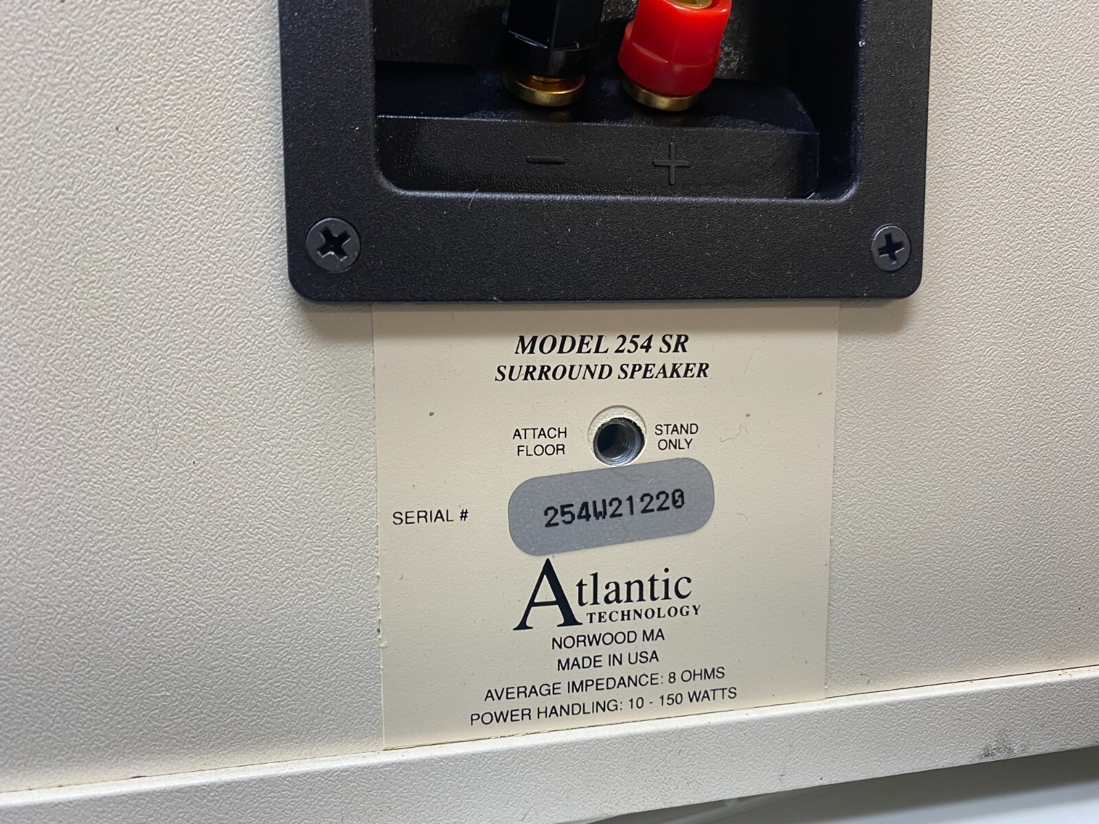 Atlantic Technology Model 254 SR Surround Speakers White | eBay