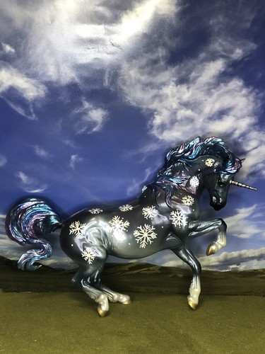 OOAK Breyer cm Custom Horse Glossy Color Shift Snowflake Croi Pony x D ...