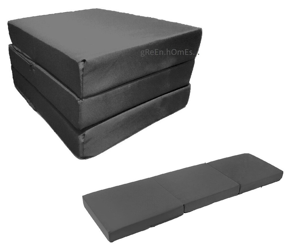 Fold Out CUBE Futon Single Guest Z - Chair Bed Folding Mattress Sofa ...