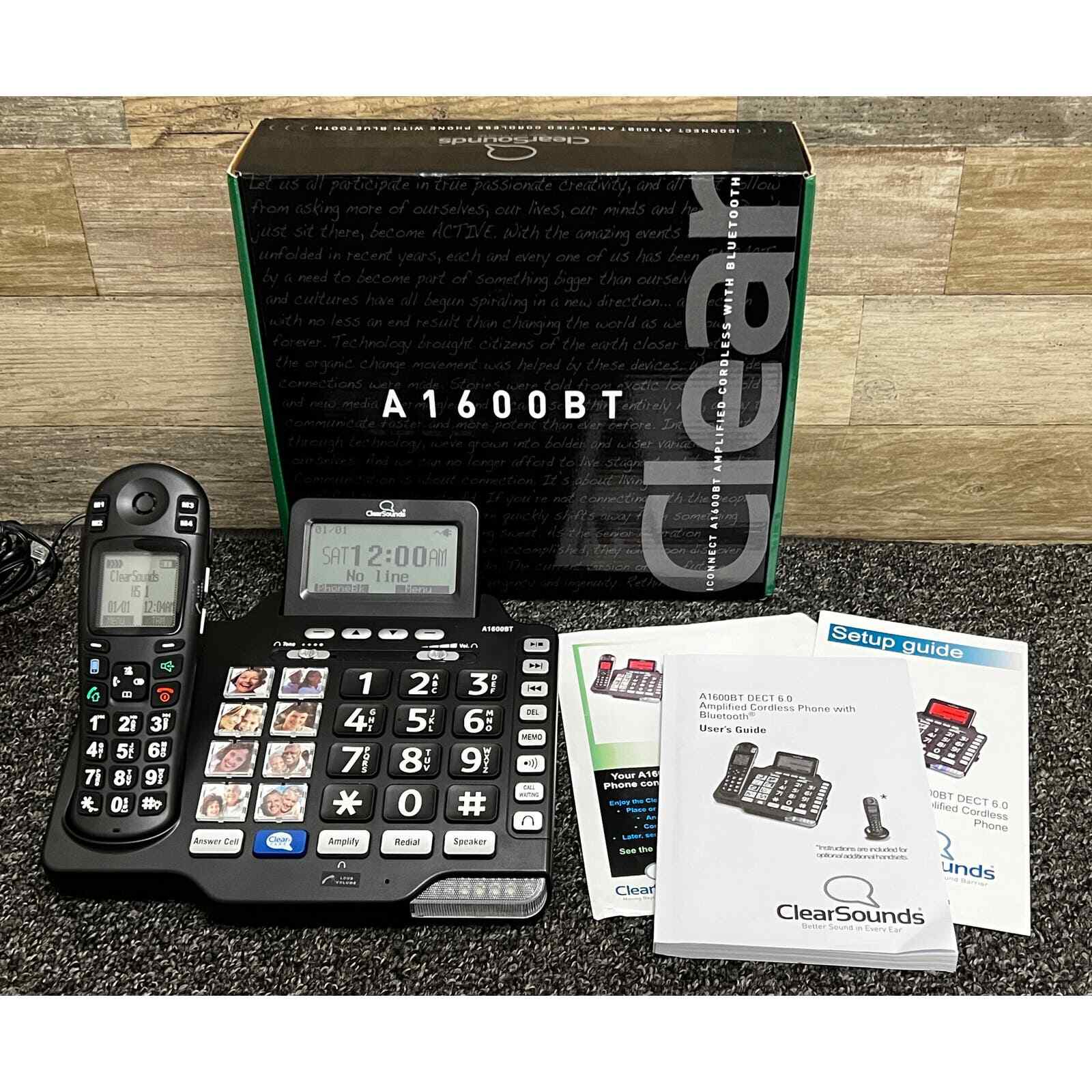 Clear Sounds Amplified Cordless Phone w/ Bluetooth A1600BT Great For ...