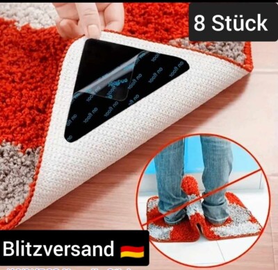 8x Anti Rutsch Teppich Ecken Matte Antirutschmatte Teppich Stopper ...