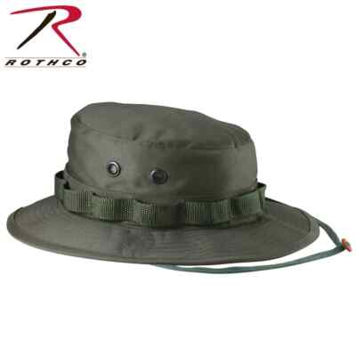 OD Green Boonie Hat 100% Cotton Ripstop Rothco 5823 Fishing Hat sz 7 1/ ...