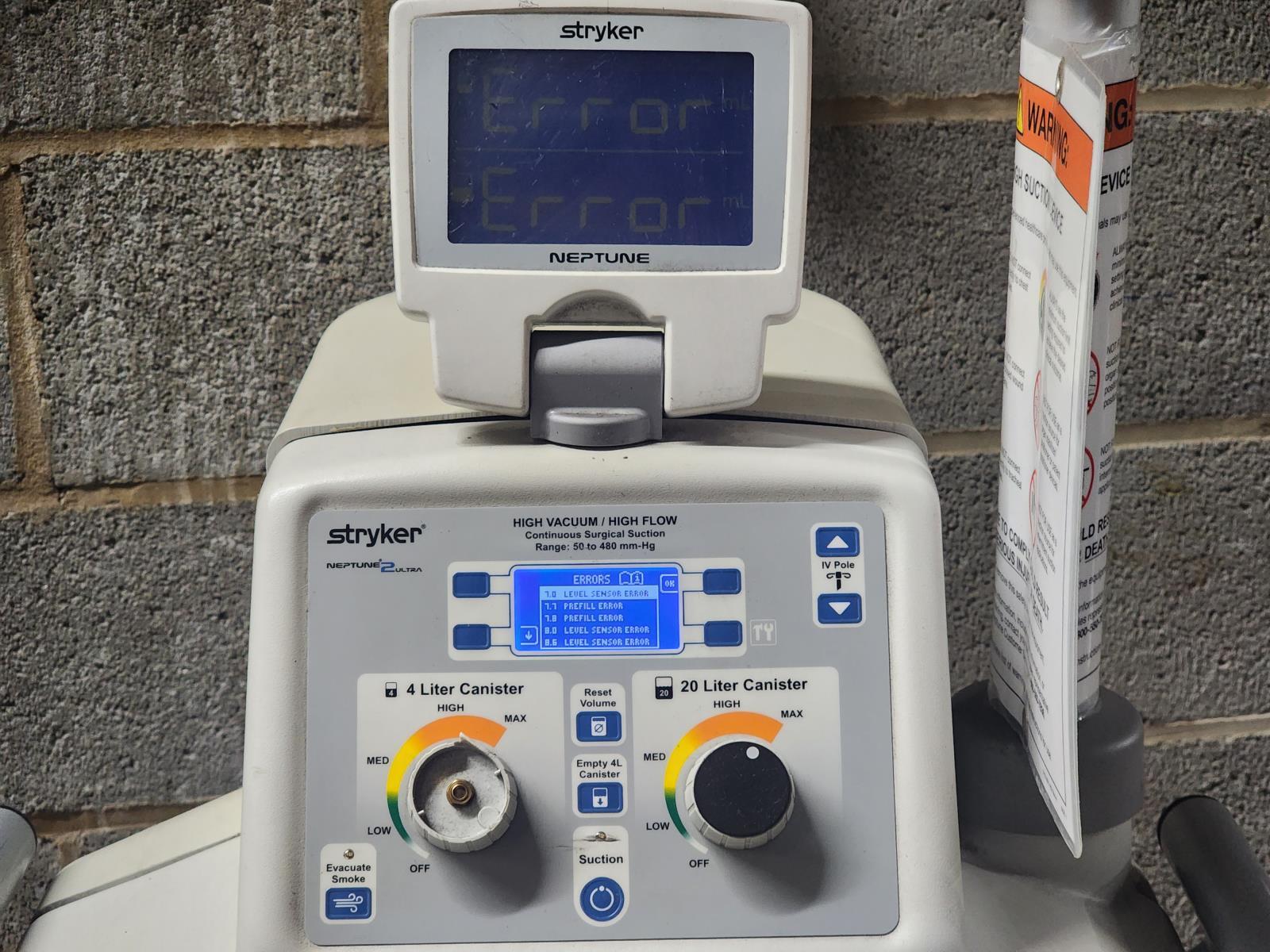 Stryker Neptune 2 Ultra High Suction Rover Fluid Suction Unit | eBay