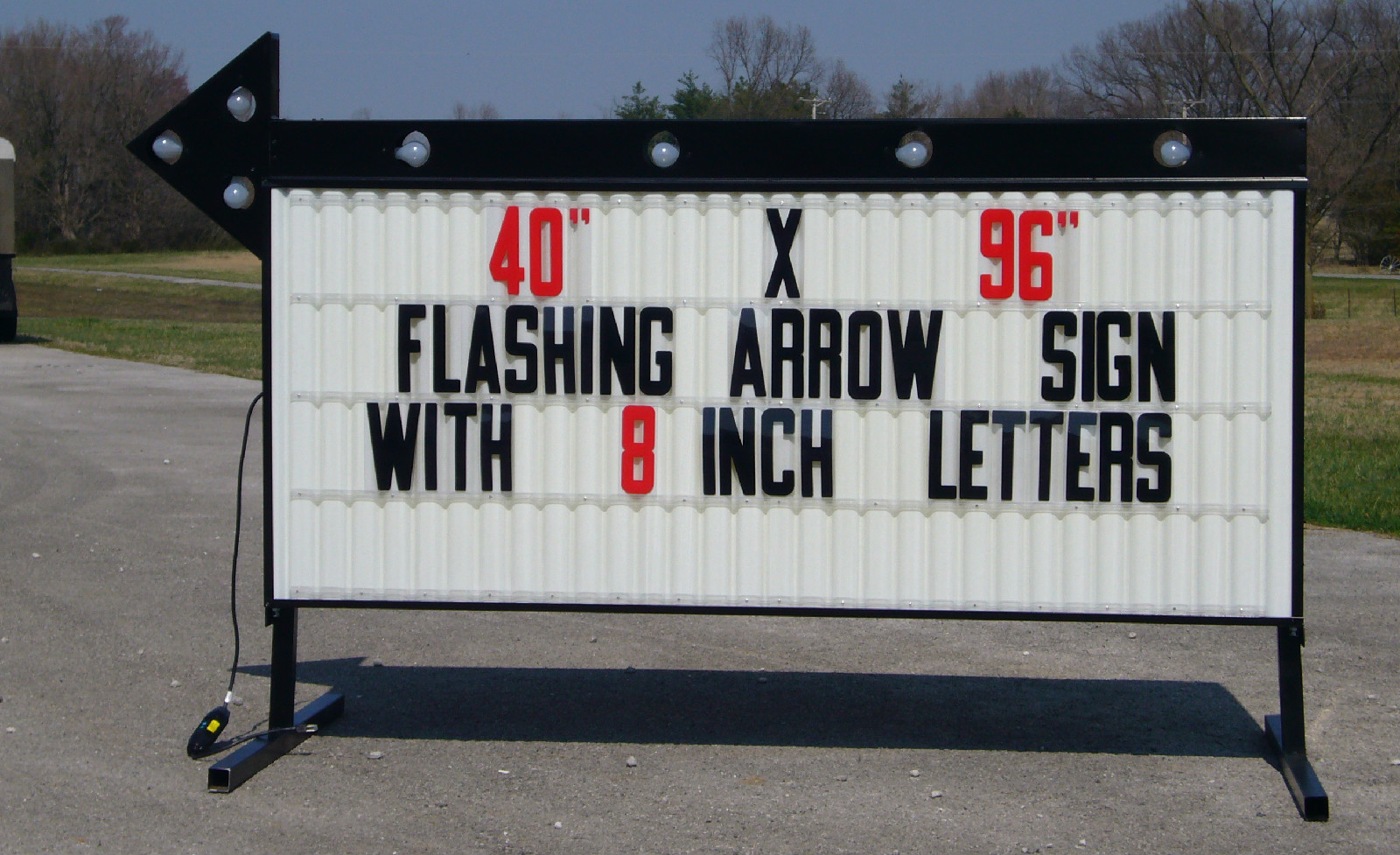 NEW LARGE ROADSIDE BUSINESS SIGN FLASHING ARROW LIGHTED MESSAGE AREA ...