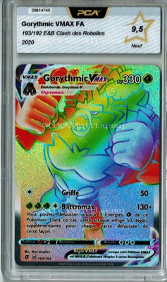 carte Pokémon PCA Gorythmic VMAX FA 193/192 E&B Clash des Rebelles 9,5 ...