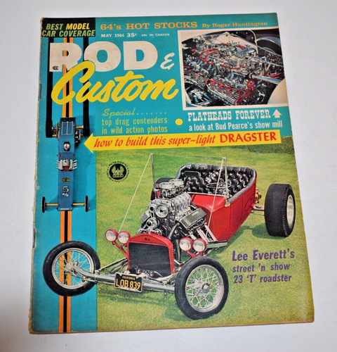 Vtg. MAY 1964 Rod & Custom Magazine - Lee Everett's 23 T Roadster on ...