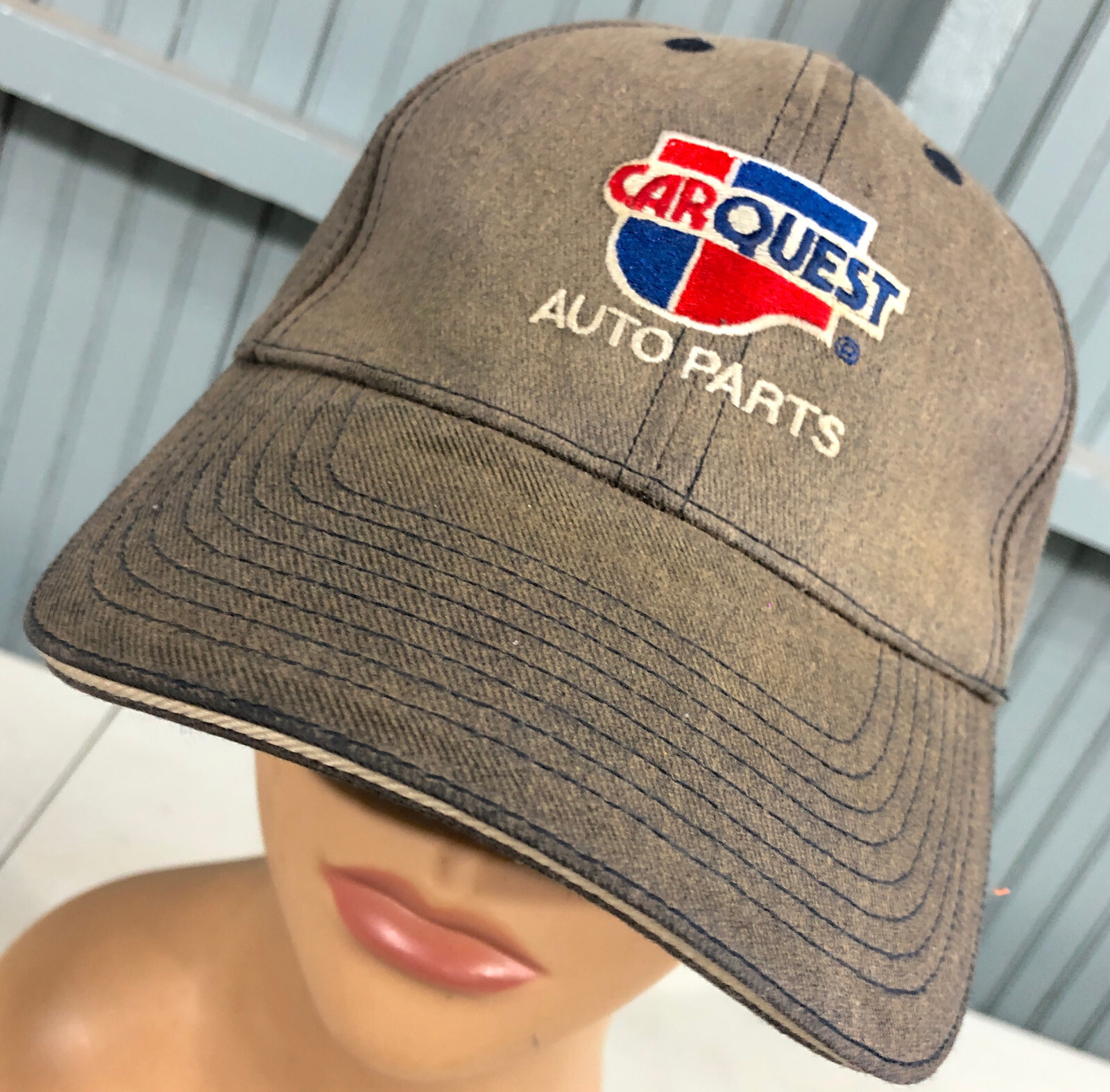 Carquest Car Quest Auto Parts Well Worn Discolored Strapback Baseball ...