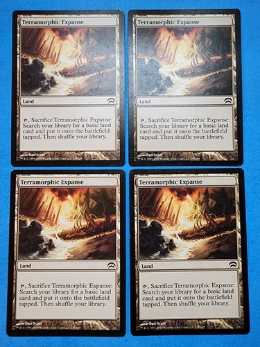 4x Terramorphic Expanse Planechase 2009 Mtg Magic Card Sacrifice Land ...