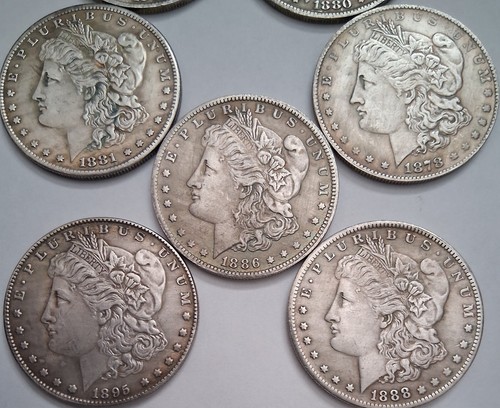 5 Double Heads Morgan Silver Dollar US Copy Coin Lot Feels Authentic ...