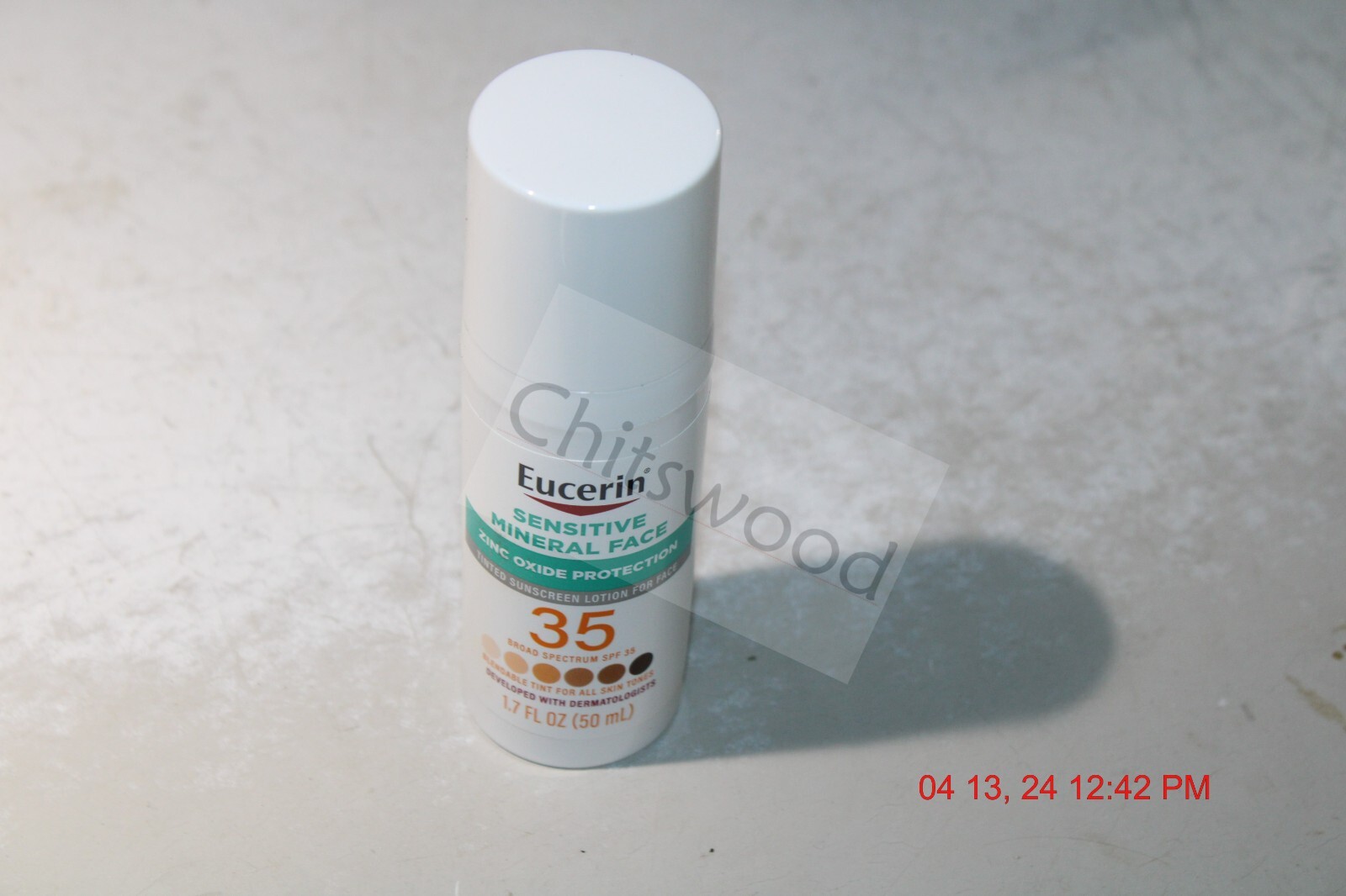 2-Eucerin Sensitive Mineral Face Zinc Oxide 35spf Sunscreen 1.7 fl oz ...