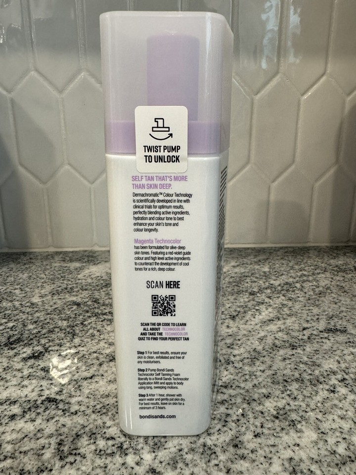Bondi Sands Technocolor Magenta 1 Hour Express Self Tan Foam- 200 ml/6. ...