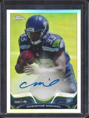 CHRISTINE MICHAEL 2013 TOPPS CHROME REFRACTOR ON CARD ROOKIE AUTO RC #D ...