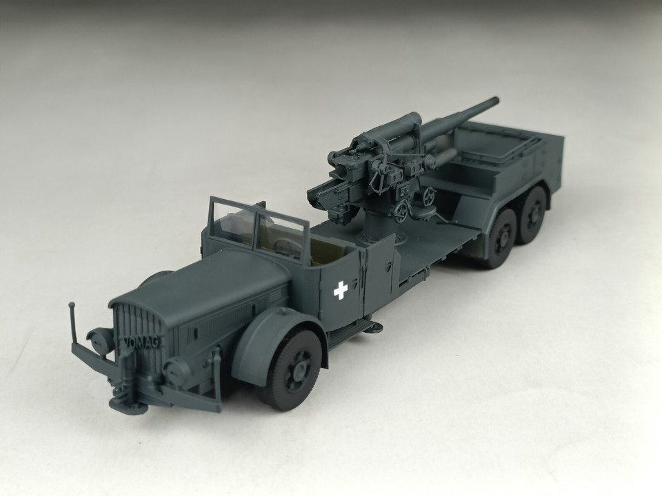 1/72 Built WWII German Vomag 7 mit 8.8cm Flak AA Truck Model | eBay