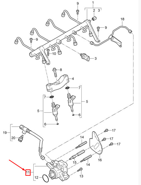 Genuine OEM High Pressure Fuel Pump for Porsche Cayenne 2008-2010 ...