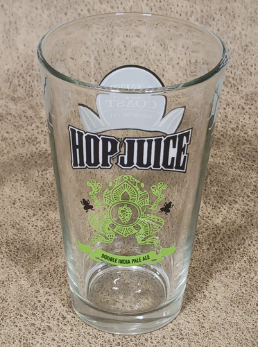 HOP JUICE FROG Dbl India Pale Ale Left Coast Brewing Co. Beer Glass ...