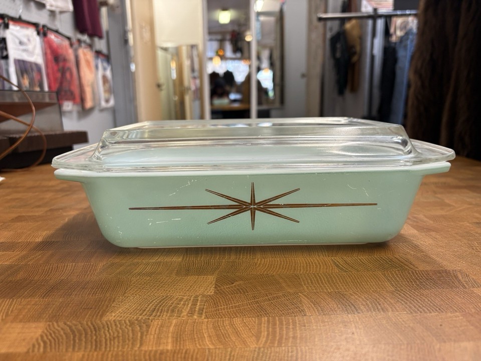1960 RARE Atomic Starburst PYREX Dish and Lid- Excellent Condition! | eBay
