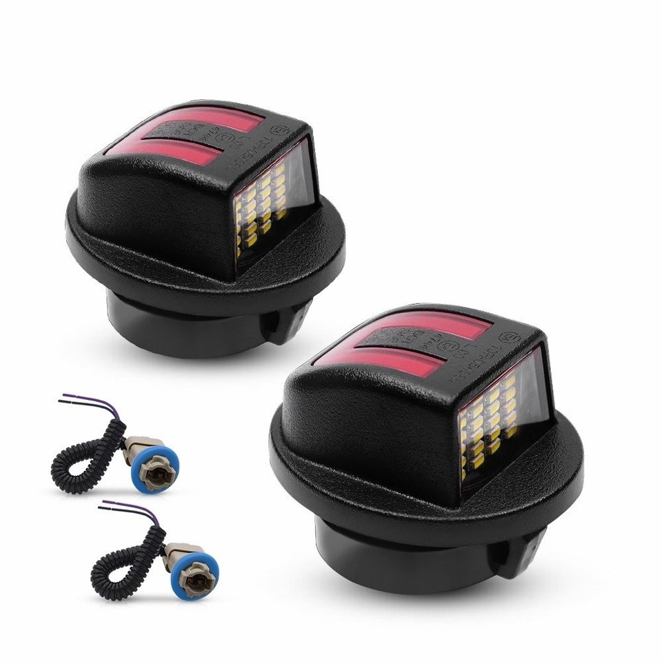 White Red U-shape LED License Plate Lights For 2006-2008 Lincoln Mark ...