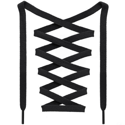 Flat Sneakers Shoe Laces: 2 Pair 55Inch Black Shoelaces for Sneakers ...