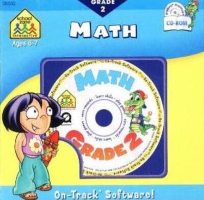 School Zone Math Grade 2 PC MAC CD kids learn track workbook activities ...