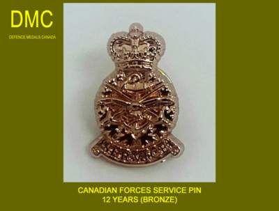 Canadian Forces Service Pin 12yrs (Bronze) | eBay