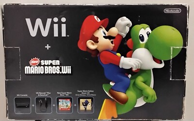Black Nintendo Wii New Super Mario Bros. Wii (BOX ONLY!). Empty | eBay