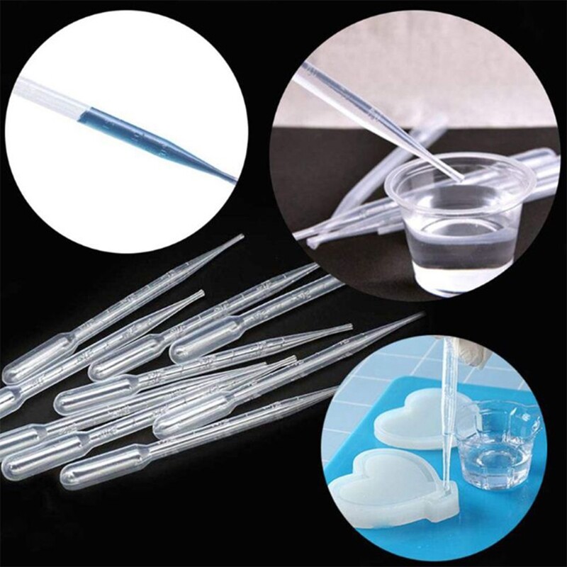 Disposable Finger Cots Clear Plastic Dropper Stirring Rod Popsicle Stir ...