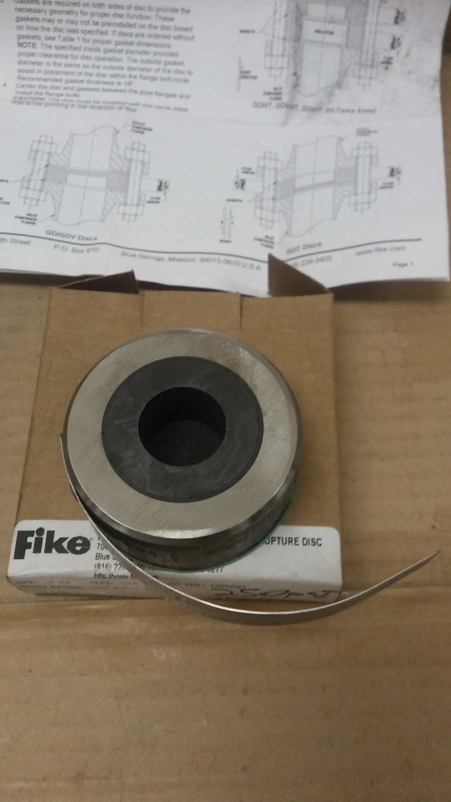 FIKE 1" GDL Series 250 PSIG Graphite Rupture Disc | eBay