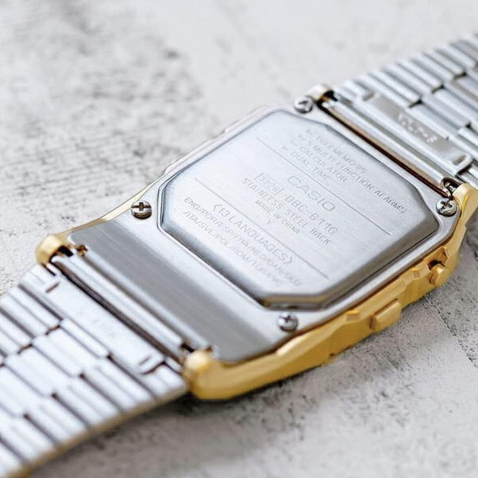Casio #DBC611G-1D Men's Gold Tone 25 Memory Calculator Databank Watch ...