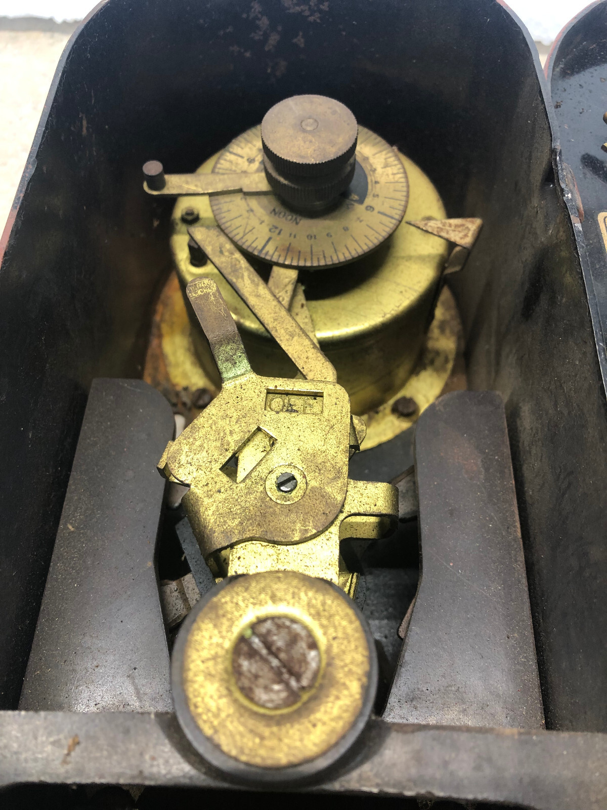 Vintage Antique Ansonia Clock Tork clock 115 single pole Tombstone ...