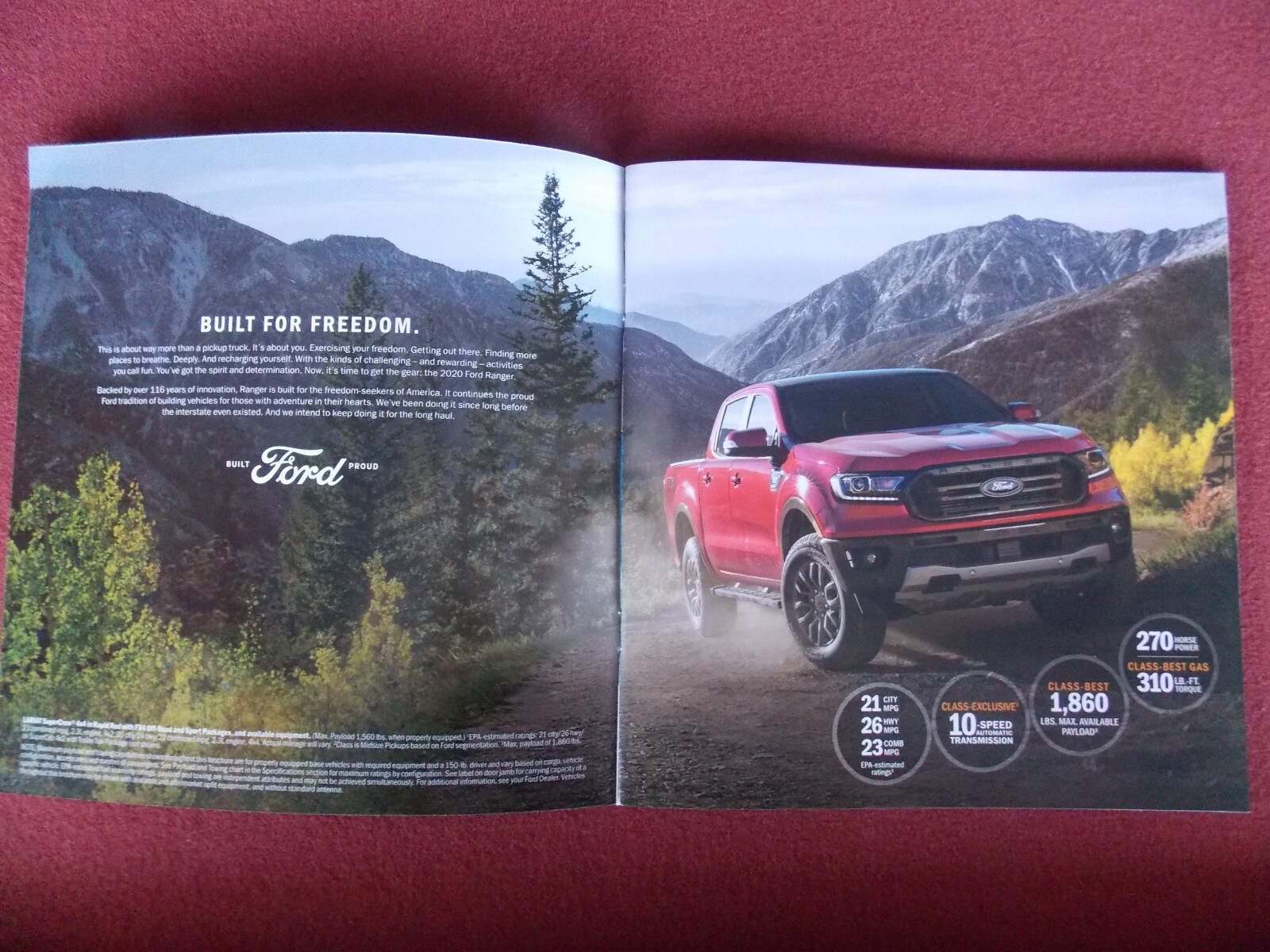 2020 Ford Ranger New Dealer Sales Brochure FX4 Lariat, XLT, XL,4 Wheel ...